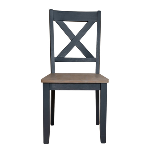 Laurel Foundry Modern Farmhouse Coleshill Solid Wood Cross Back Side